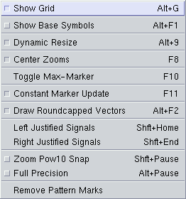 Show Grid enables the drawing of gridlines in the waveform display if theyare turned off.