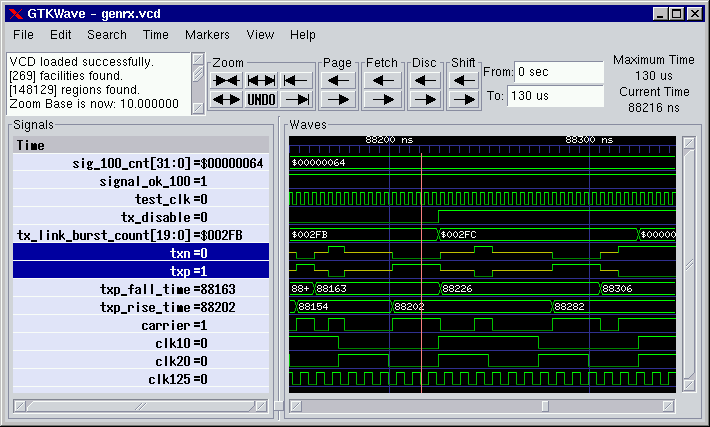 A sample trace with the Thin Ice theme and user-defined colors